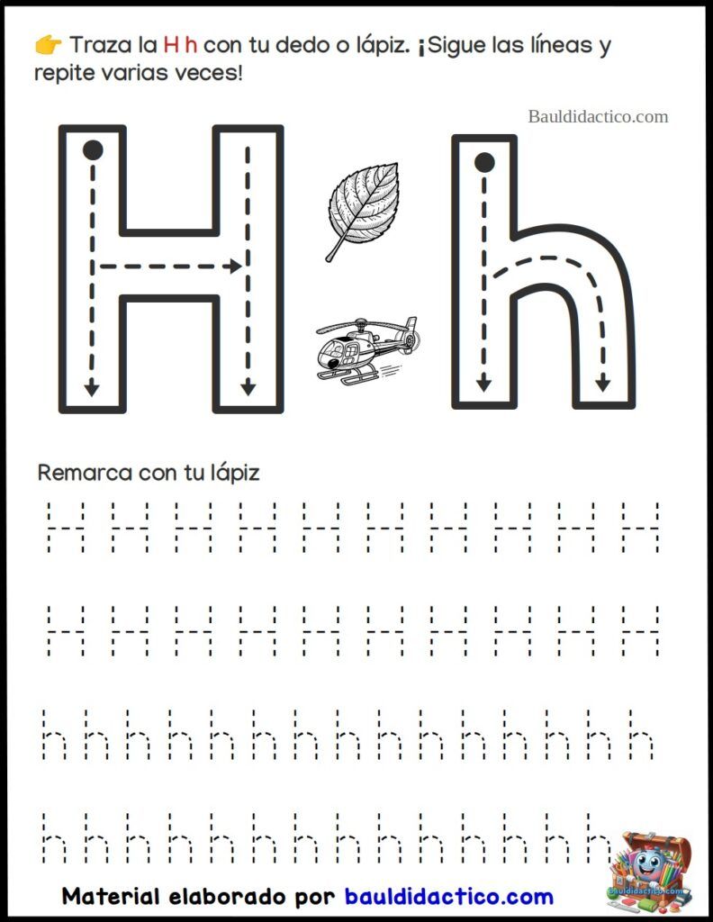Letra H EspaÑol Baúl Didáctico