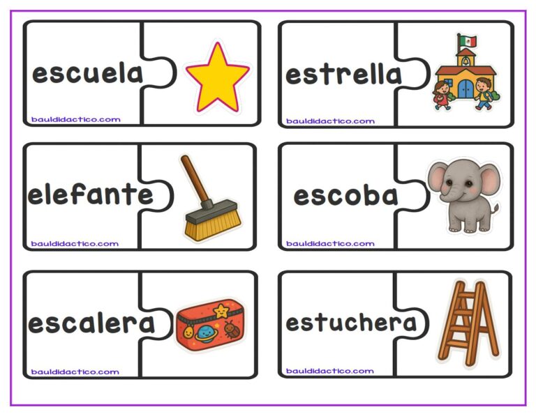 Letra E EspaÑol Baúl Didáctico