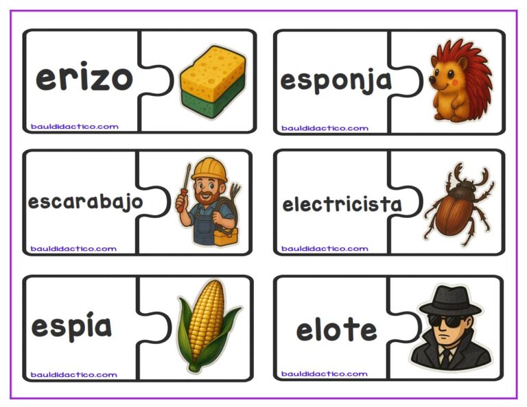 Letra E EspaÑol Baúl Didáctico