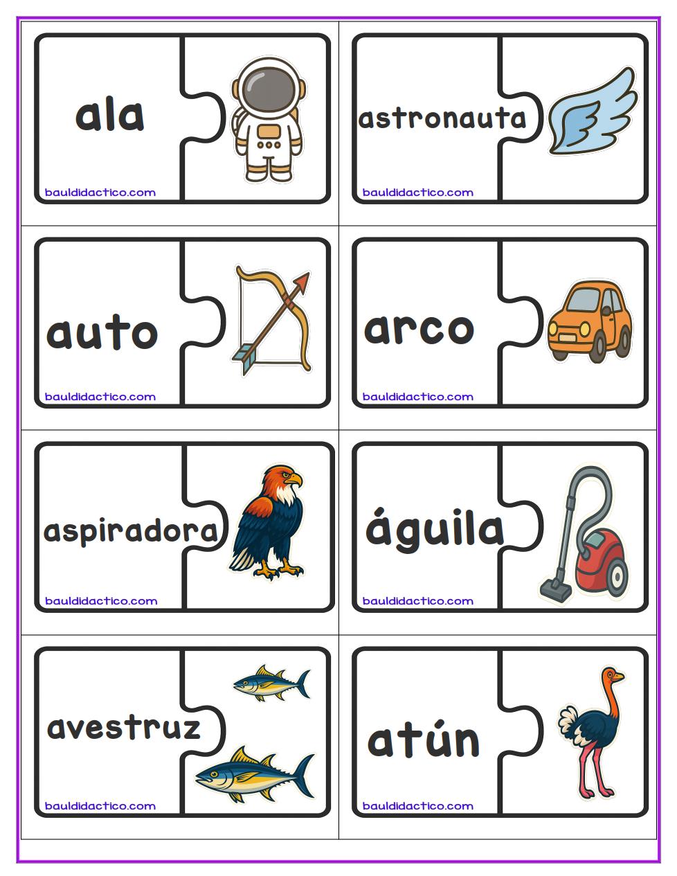 Letra A - ESPAÑOL - Baúl Didáctico