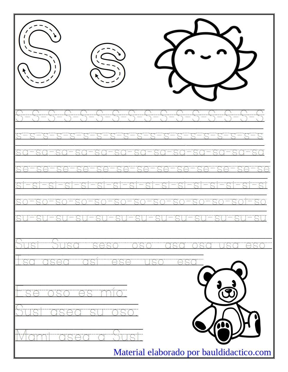 Letra S Baúl Didáctico