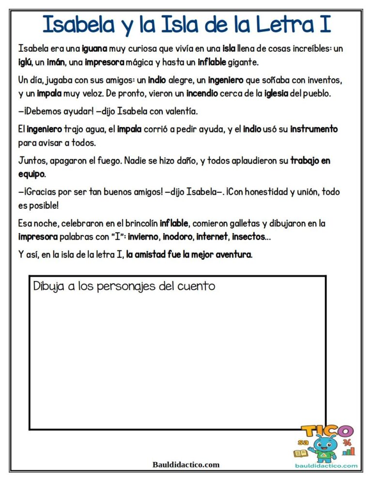 Letra I - ESPAÑOL - Baúl Didáctico